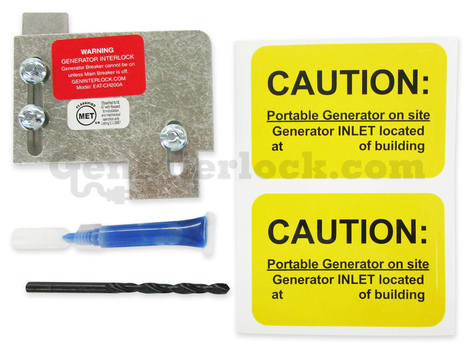 Generator interlock kit Eaton / Cutler Hammer 150 and 200 Amp CH panel ...