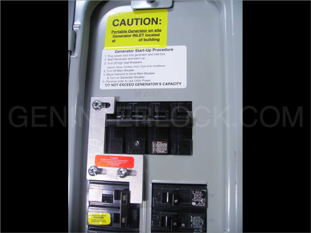 Generator interlock kit Siemens and ITE, 150 and 200 Amp Panels ...