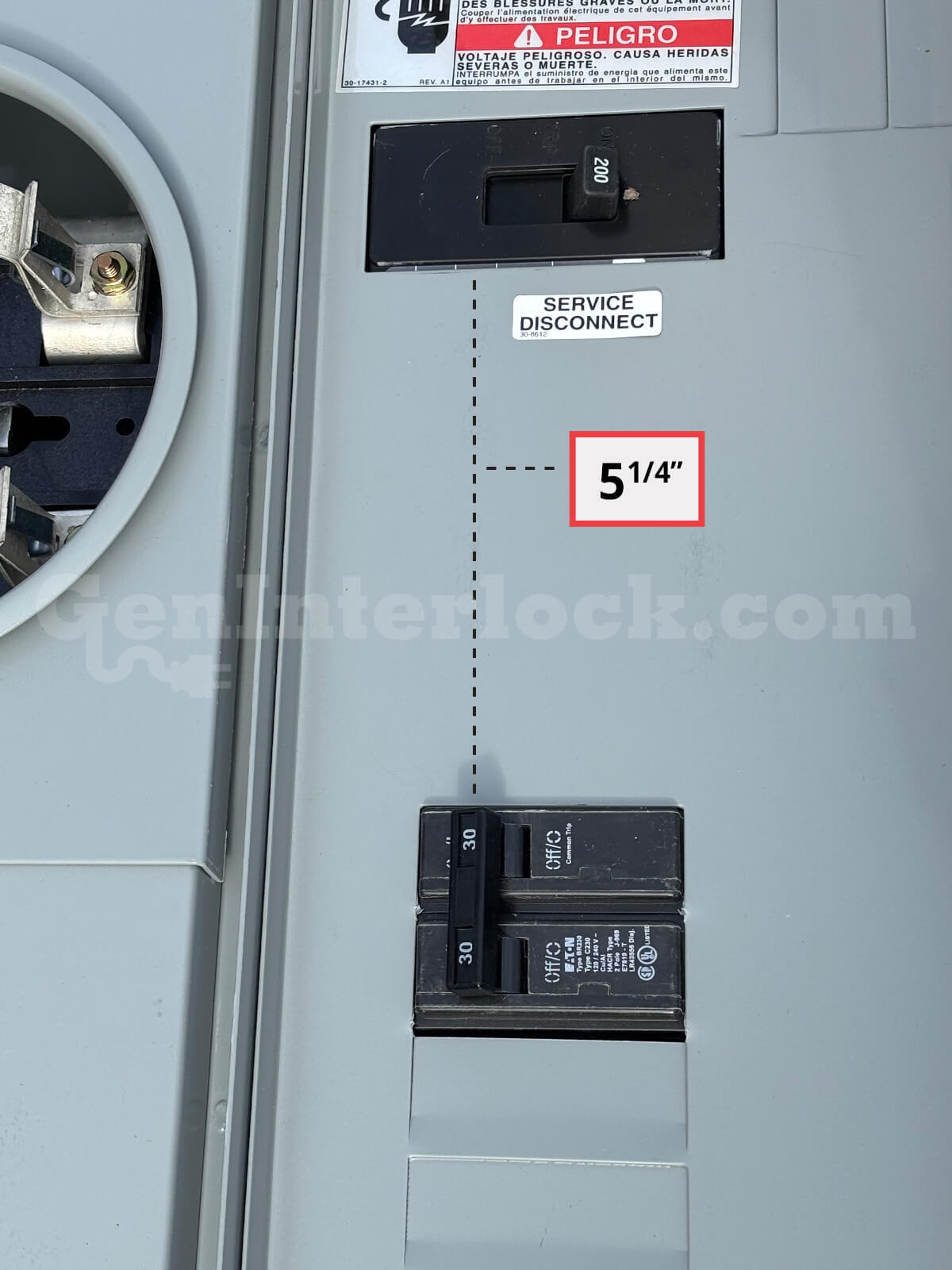 Generator Interlock Kit for older Cutler Hammer Meter Main BR Panel ...